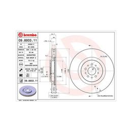 MAGNETI MARELLI Bremsscheibe 360406000701 Innenbel&uuml;ftet-Bel&uuml;ftung mit tropfenf&ouml;rmigen Fl&uuml;geln 330mm 32mm f&uuml;r ALFA ROMEO