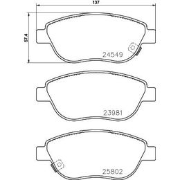 Hella Bremsbelagsatz, Scheibenbremse 8db355020881 f&uuml;r FERRARI