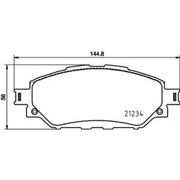 Hella Bremsbelagsatz, Scheibenbremse 8db355037801 f&uuml;r TOYOTA