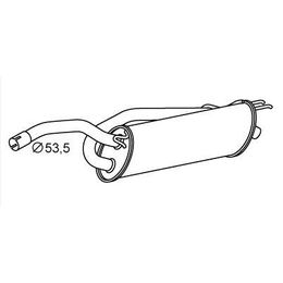 VEGAZ Endschalld&auml;mpfer fts526 f&uuml;r Fiat