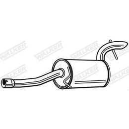 WALKER Endschalld&auml;mpfer 23887 f&uuml;r Mercedes