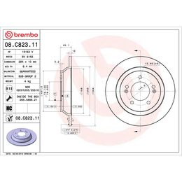 Brembo Bremsscheibe 08c82311 284mm 10mm f&uuml;r KIA
