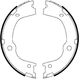 ATE Bremsbackensatz, Feststellbremse 03013730272 f&uuml;r KIA