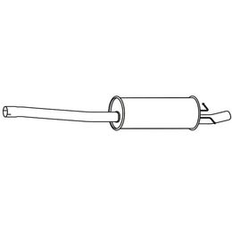 VEGAZ Mittelschalld&auml;mpfer fs799 f&uuml;r Ford