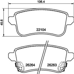 Hella Bremsbelagsatz, Scheibenbremse 8db355040811 f&uuml;r RENAULT