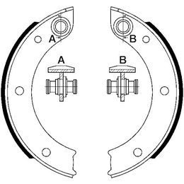ATE Bremsbackensatz, Feststellbremse 03013730532 f&uuml;r Porsche