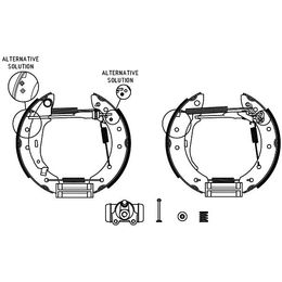Hella Bremsbackensatz 8db355004431 f&uuml;r Citro&euml;n Peugeot RENAULT DACIA