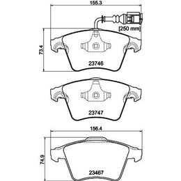 Hella Bremsbelagsatz, Scheibenbremse 8db355011171 f&uuml;r VW