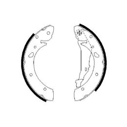Bosch Bremsbackensatz 0986487572 f&uuml;r TOYOTA