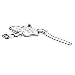 VEGAZ Mittelschalld&auml;mpfer fs213 f&uuml;r Ford