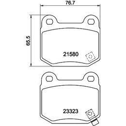 Hella Bremsbelagsatz, Scheibenbremse 8db355010691 f&uuml;r MASERATI MITSUBISHI NISSAN INFINITI Subaru