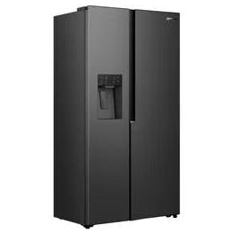 Gorenje Side-by-Side "NRS917E61", Energieeffizienz: E (A-G), schwarz inox, B:91,1cm H:178,6cm T:61,5cm, K&uuml;hlschr&auml;nke, Wasser-& Eisspender