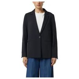 Jackenblazer comma, Damen, Gr. 42, navy, Web, Obermaterial: 97% Polyester, 3% Elasthan, unifarben, oversize Po-bedeckend, tiefer V-Ausschnitt, abgesteppte Kante, Blazer, Oversize-Blazer mit Reverskragen