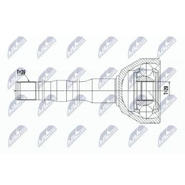 NTY Gelenksatz, Antriebswelle npwvv074 Vorderachse rechts f&uuml;r VOLVO