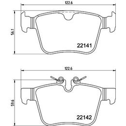 Hella Bremsbelagsatz, Scheibenbremse 8db355037931 f&uuml;r JAGUAR