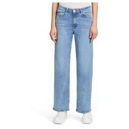 BETTY & CO High-waist-Jeans BETTY & CO "Damen mit weitem Bein", Damen, Gr. 36, Normalgr&ouml;&szlig;en, light blau denim, Obermaterial: 71% Baumwolle, 16% Polyester, 11% Lyocell, 2% Elasthan, figurumspielend, Jeans High-Waist-Jeans