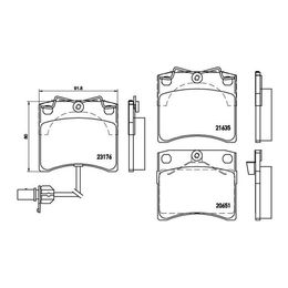 MAGNETI MARELLI Bremsbelagsatz, Scheibenbremse 363700485048 f&uuml;r VW