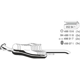 Ernst Endschalld&auml;mpfer 052191 f&uuml;r Opel GM