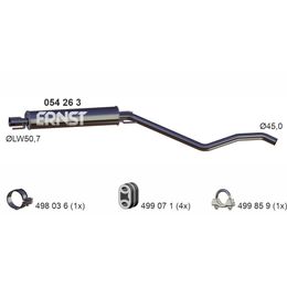Ernst Mittelschalld&auml;mpfer 054263 f&uuml;r Opel GM