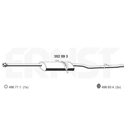 Ernst Endschalld&auml;mpfer 352093 f&uuml;r Mercedes