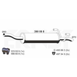 Ernst Mittelschalld&auml;mpfer 390088 f&uuml;r Mercedes