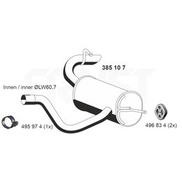 Ernst Endschalld&auml;mpfer 385107 f&uuml;r Mercedes