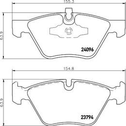 DON Bremsbelagsatz, Scheibenbremse pcp1286 f&uuml;r BMW