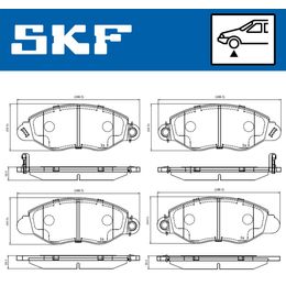 SKF Bremsbelagsatz, Scheibenbremse vkbp80300a f&uuml;r Ford