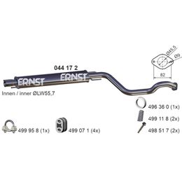 Ernst Mittelschalld&auml;mpfer 044172 f&uuml;r Opel GM