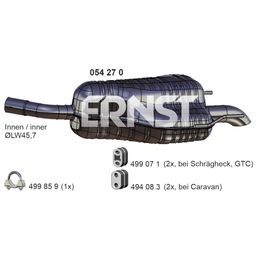 Ernst Endschalld&auml;mpfer 054270 f&uuml;r Opel GM