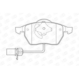 Champion Bremsbelagsatz, Scheibenbremse 571982ch f&uuml;r AUDI VW