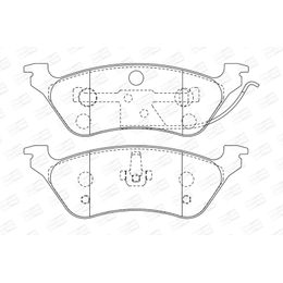Champion Bremsbelagsatz, Scheibenbremse 572505ch f&uuml;r CHRYSLER DODGE