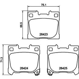 Hella Bremsbelagsatz, Scheibenbremse 8db355041081 f&uuml;r TOYOTA
