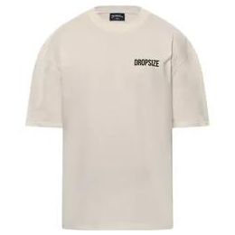 T-Shirt DROPSIZE "Dropsize Dropsize Heavy Oversize Heaven Calling T-Shirt", Damen, Gr. S, cream wei&szlig;, 70% Baumwolle, 30% Polyester, bedruckt, oversize, Rundhals, Shirts T-Shirt
