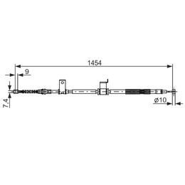 Bosch Seilzug, Feststellbremse 1987482294 f&uuml;r Vaughall CHEVROLET