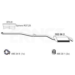 Ernst Endschalld&auml;mpfer 352062 f&uuml;r Mercedes