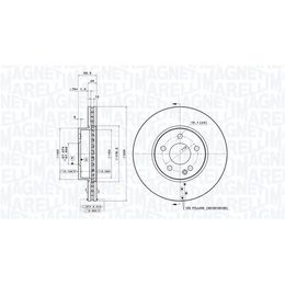 MAGNETI MARELLI Bremsscheibe 360406007301 Innenbel&uuml;ftet-Bel&uuml;ftung mit tropfenf&ouml;rmigen Fl&uuml;geln 300mm 28mm f&uuml;r MERCEDES-BENZ MERCEDES-BENZ (FJDA)
