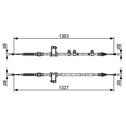 Bosch Seilzug, Feststellbremse 1987482453 f&uuml;r Ford