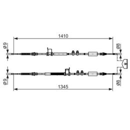 Bosch Seilzug, Feststellbremse 1987482560 f&uuml;r Ford
