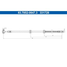 ATE Bremsschlauch 83785206473 f&uuml;r Mercedes