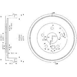 ATE Bremstrommel 24022280081 f&uuml;r TOYOTA