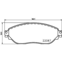Hella Bremsbelagsatz, Scheibenbremse 8db355021891 f&uuml;r Vaughall Opel Fiat NISSAN RENAULT