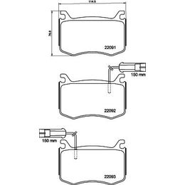 Hella Bremsbelagsatz, Scheibenbremse 8db355039051 f&uuml;r ALFA ROMEO