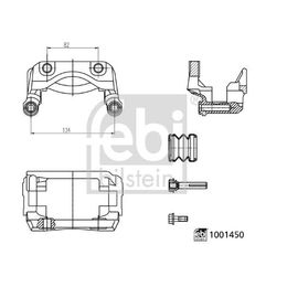 febi bilstein Halter, Bremssattel 1001450 Vorderachse rechts f&uuml;r DACIA