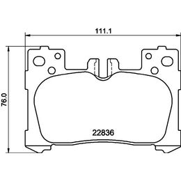 Hella Bremsbelagsatz, Scheibenbremse 8db355040741 f&uuml;r LEXUS