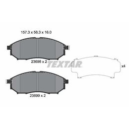 TEXTAR Bremsbelagsatz, Scheibenbremse 2369801 f&uuml;r NISSAN INFINITI RENAULT MITSUBISHI SAMSUNG