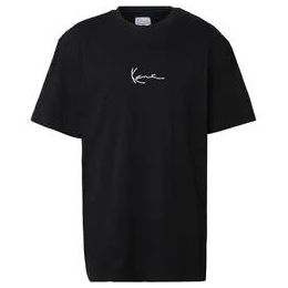 T-Shirt Karl Kani "Karl Kani Herren Small Signature Glow Logo Tee black", Damen, Gr. XS, schwarz, 100% Baumwolle, bedruckt, oversize, Rundhals, Shirts T-Shirt