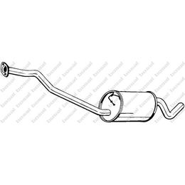 VEGAZ Mittelschalld&auml;mpfer fs589 mitte f&uuml;r Ford
