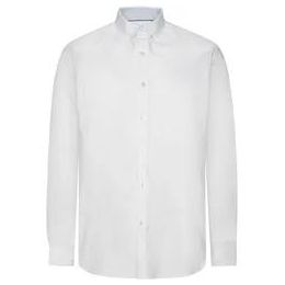 Langarmhemd Clean Cut Copenhagen "Clean Cut Copenhagen Oxford Stretch Plain L/S", Herren, Gr. XL, US-Gr&ouml;&szlig;en, wei&szlig;, 77% Baumwolle, 20% Polyester, 3% Elasthan, unifarben, normal, Hemden