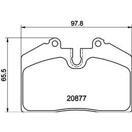 Hella Bremsbelagsatz, Scheibenbremse 8db355046801 Hinterachse f&uuml;r Porsche